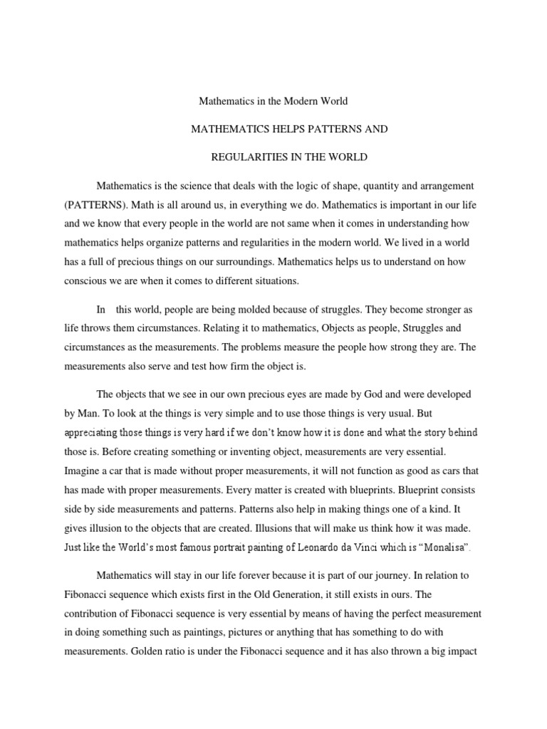 The Role of Mathematics in Modern Life | PDF | Teaching Mathematics ...