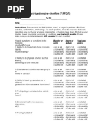 VISA P Questionnaire | PDF | Human Diseases And Disorders | Medicine
