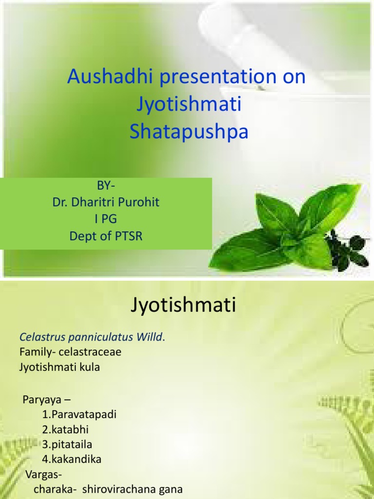 Aushadhi Jyotishmati Shatapushpa | PDF