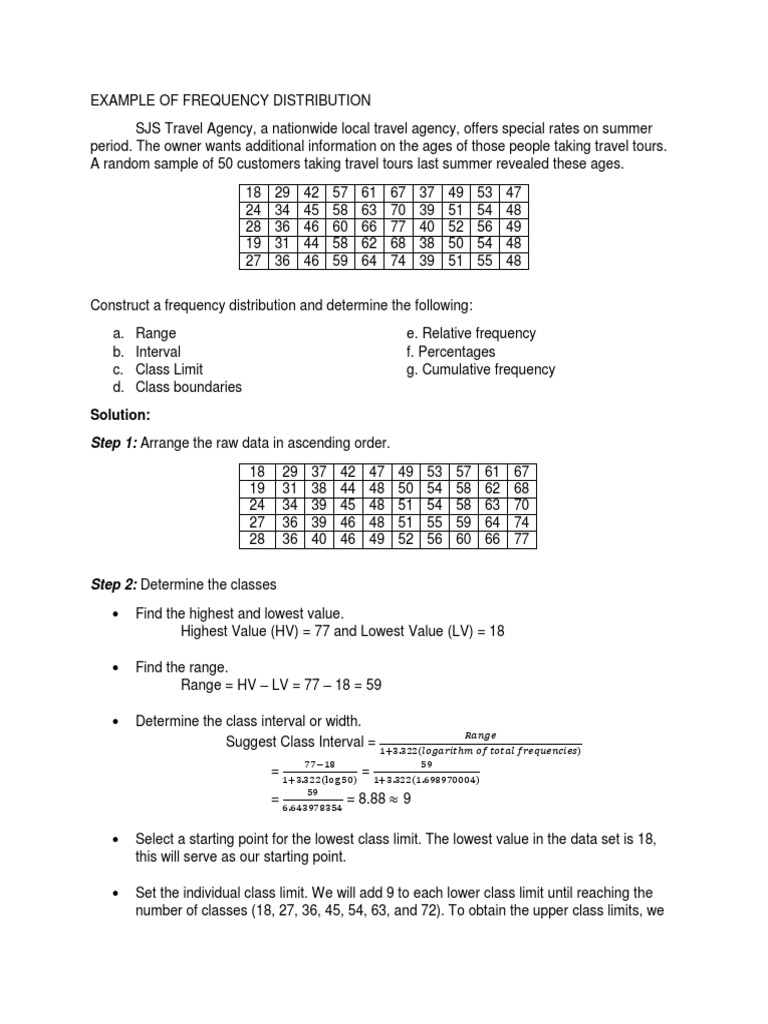 Example of Frequency Distribution | Download Free PDF | Teaching ...