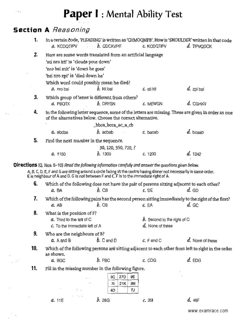 NTSE Stage 2 National Level Model Paper 2 | PDF | Buoyancy | Physical ...