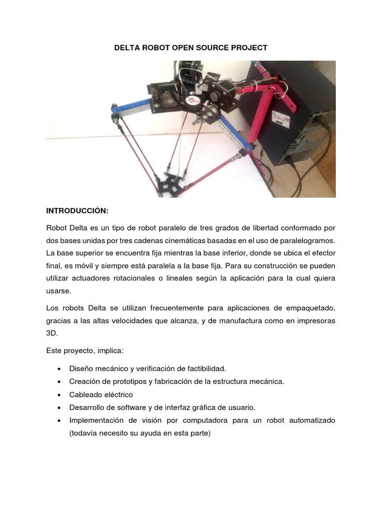 Delta Robot Open Source Project | PDF | Robot | Robótica