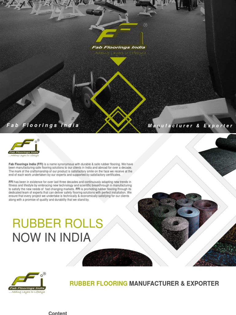 Rubber Flooring Manufacturer in Delhi India | PDF | Flooring | Tile