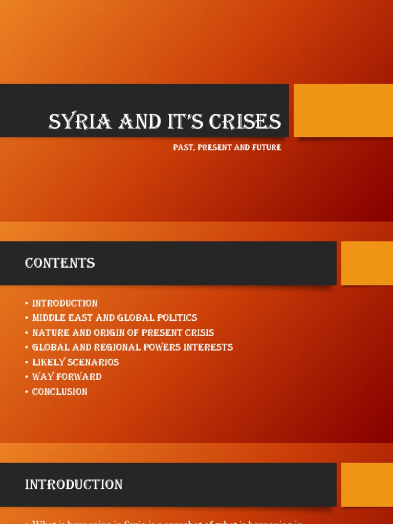 Presentation On Syria | PDF | Syria | Bashar Al Assad