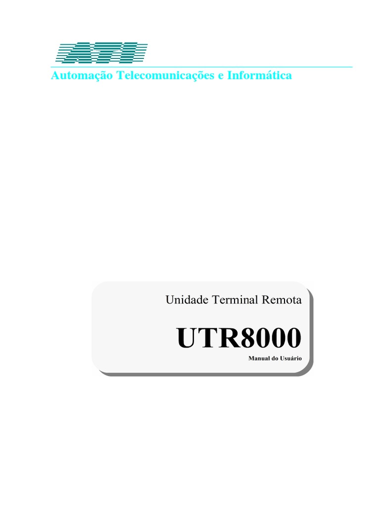 UTR8000 - Manual de Usuário (r2) PDF | PDF | Embalagem e rotulagem ...