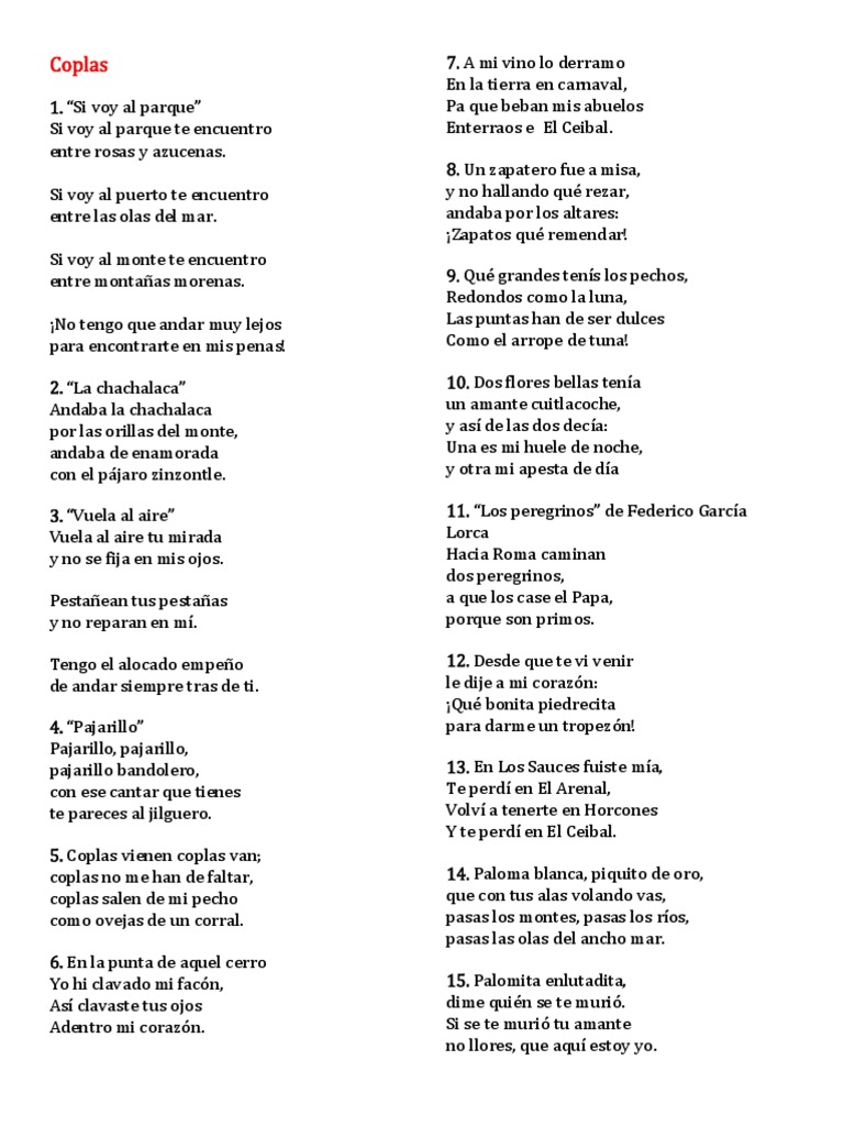 Coplas y Adivinanzas | PDF | Organismos | Naturaleza