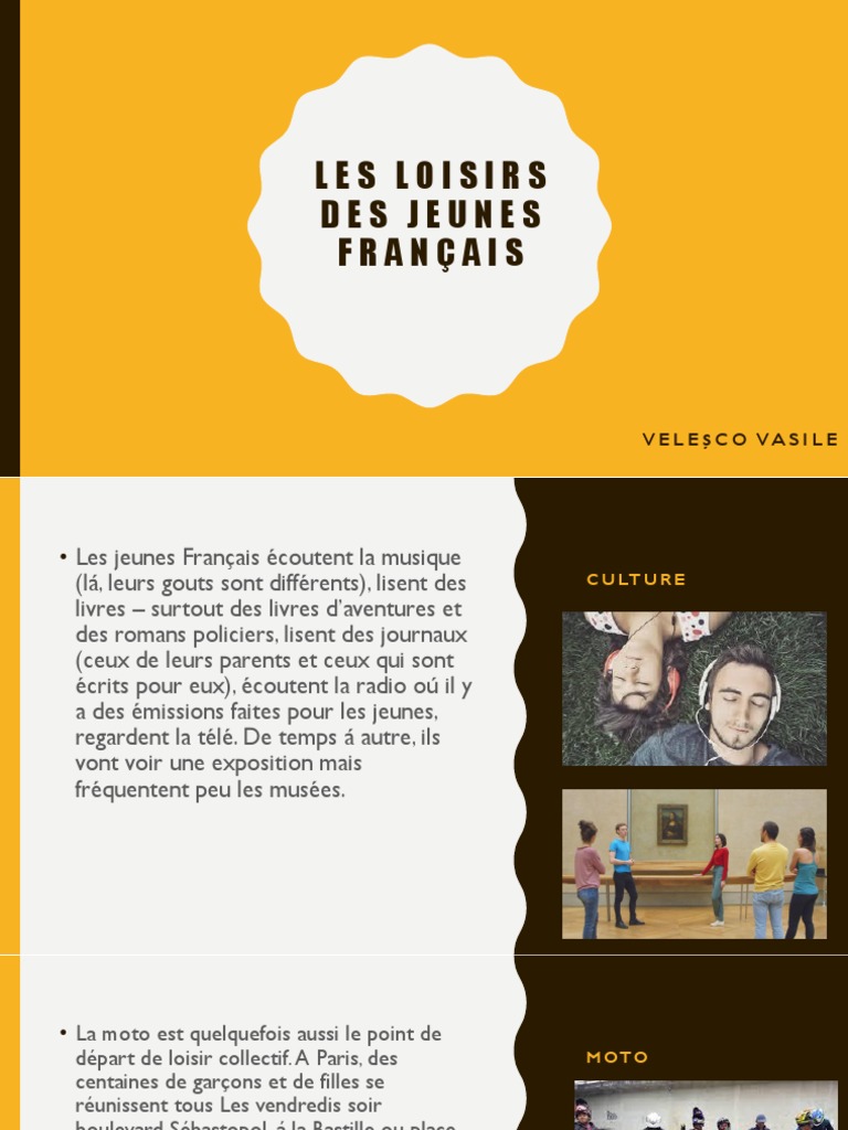 Les Loisirs Des Jeunes Français | PDF
