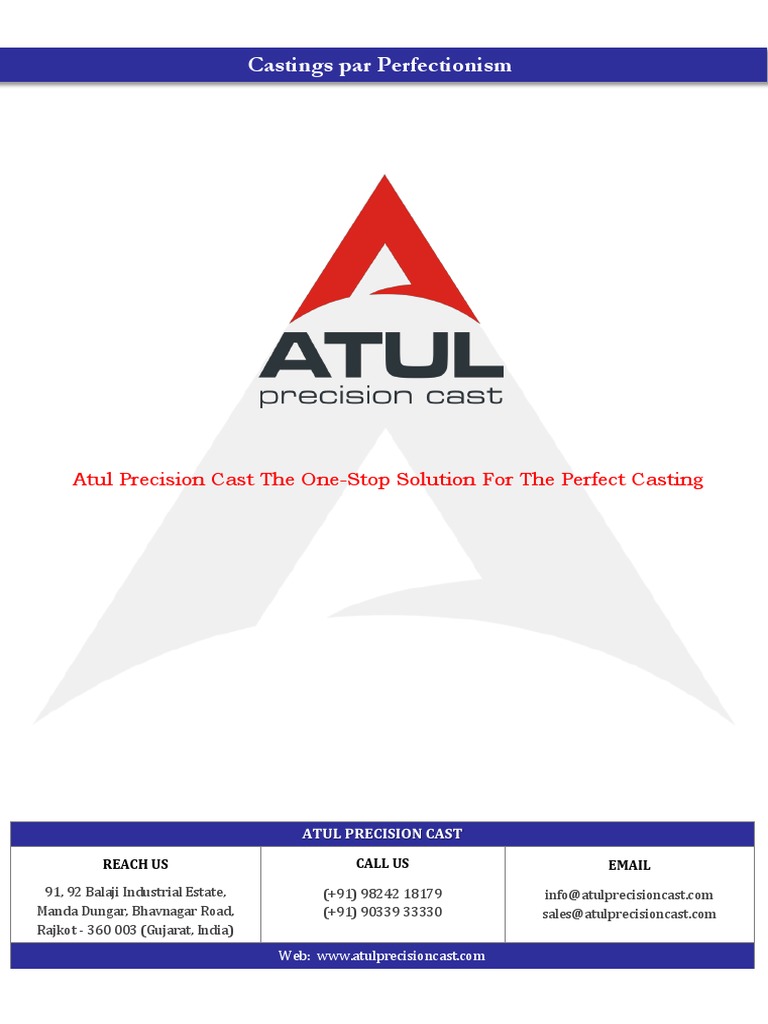 Atul Company Profile | PDF | Casting | Foundry