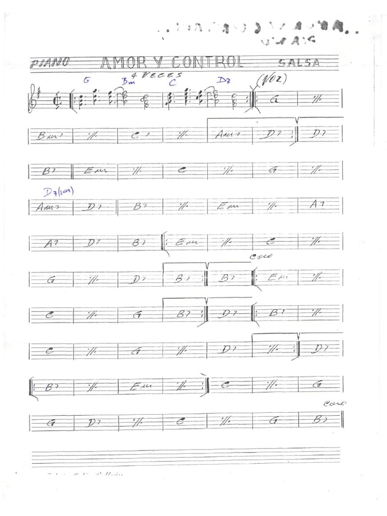 Amor y Control (Piano-Bajo) PDF | PDF