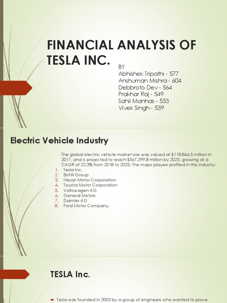 Tesla Inc. Financial Analysis 2015-2018 | PDF | Electric Vehicle ...