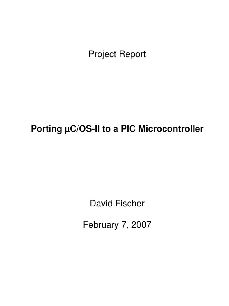 Porting µC/OS-II to PIC Microcontroller | PDF | Porting | C (Programming Language)