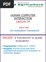 DECIDE Framework for Evaluation in HCI | PDF | Usability | Evaluation