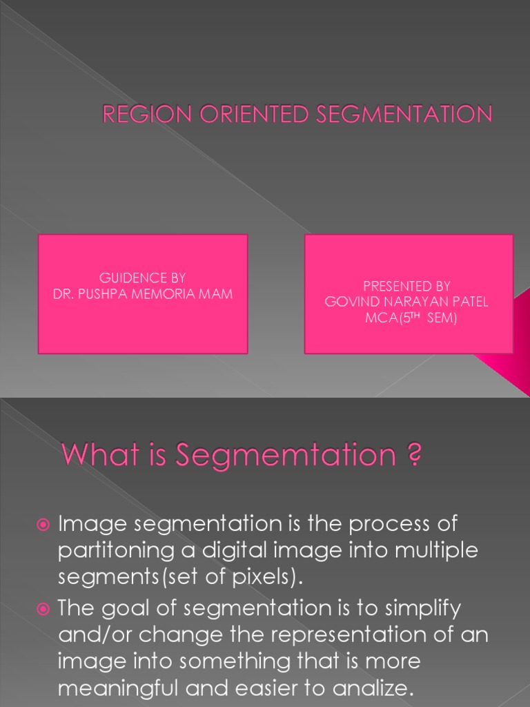 Govind Region Oriented Segmentation | PDF | Image Segmentation | Computer Graphics