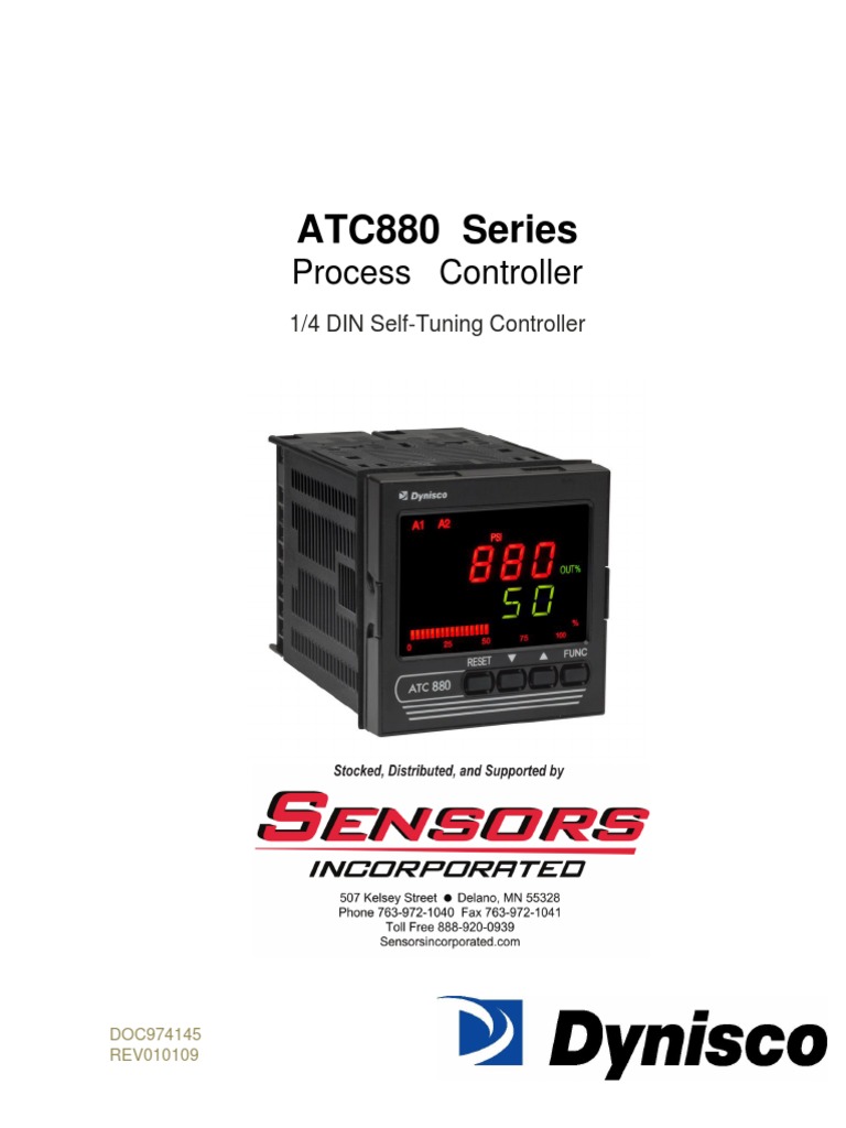 Dynisco ATC880 Series Manual | PDF | Power Supply | Control Theory
