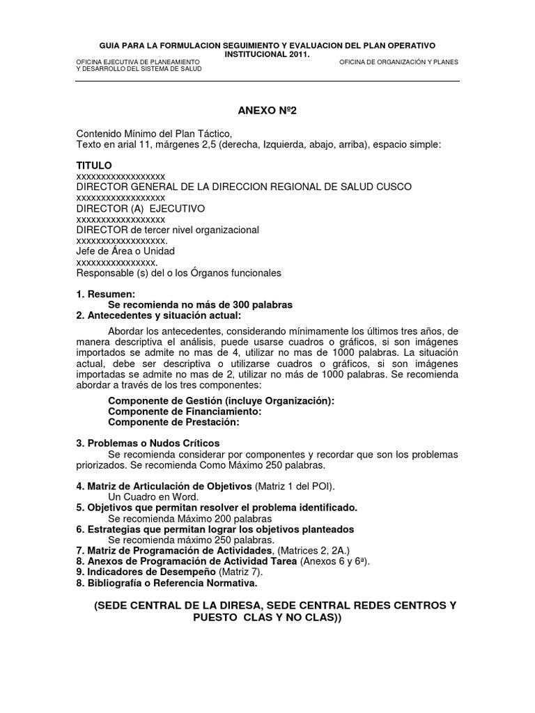 Guia Plan Tactico | PDF | Planificación | Presupuesto