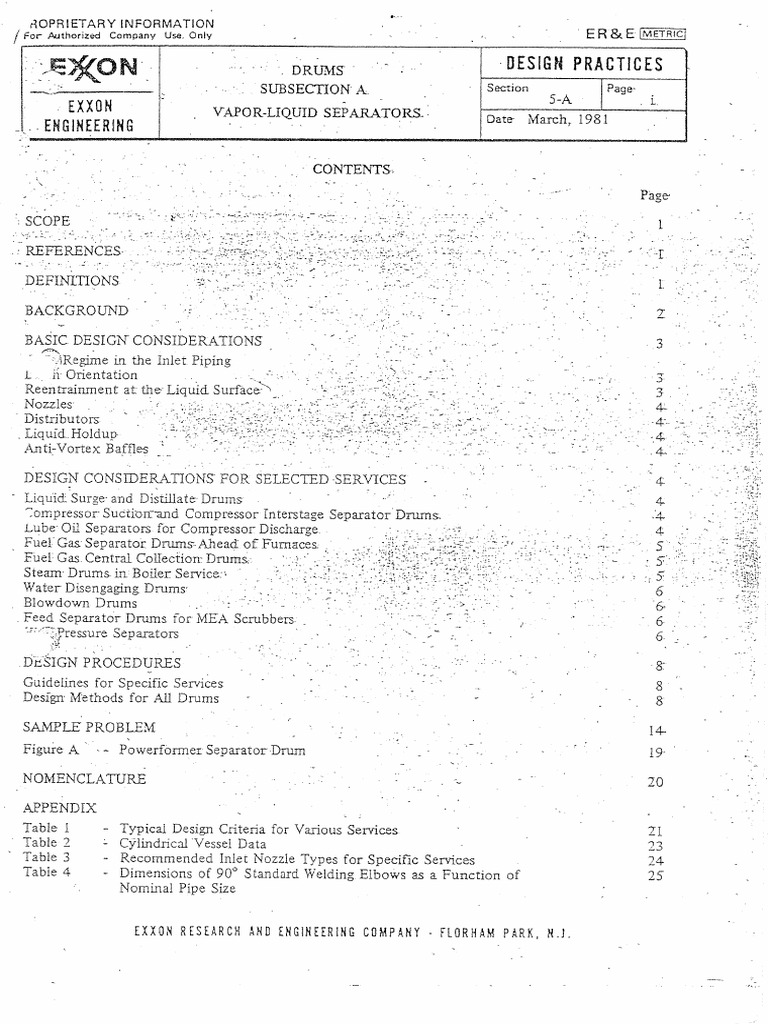 Exxon - Vap-Liq Separators | PDF