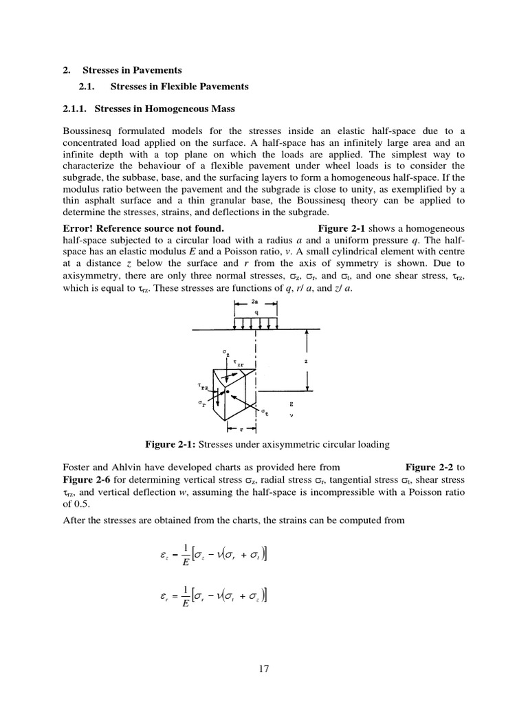 Stress Analysis Of Flexible Pavements Using Burmisters Layered System Theory Pdf Stress