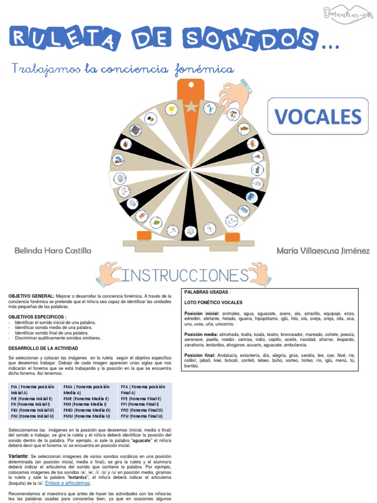 Ruleta VOCALES | PDF