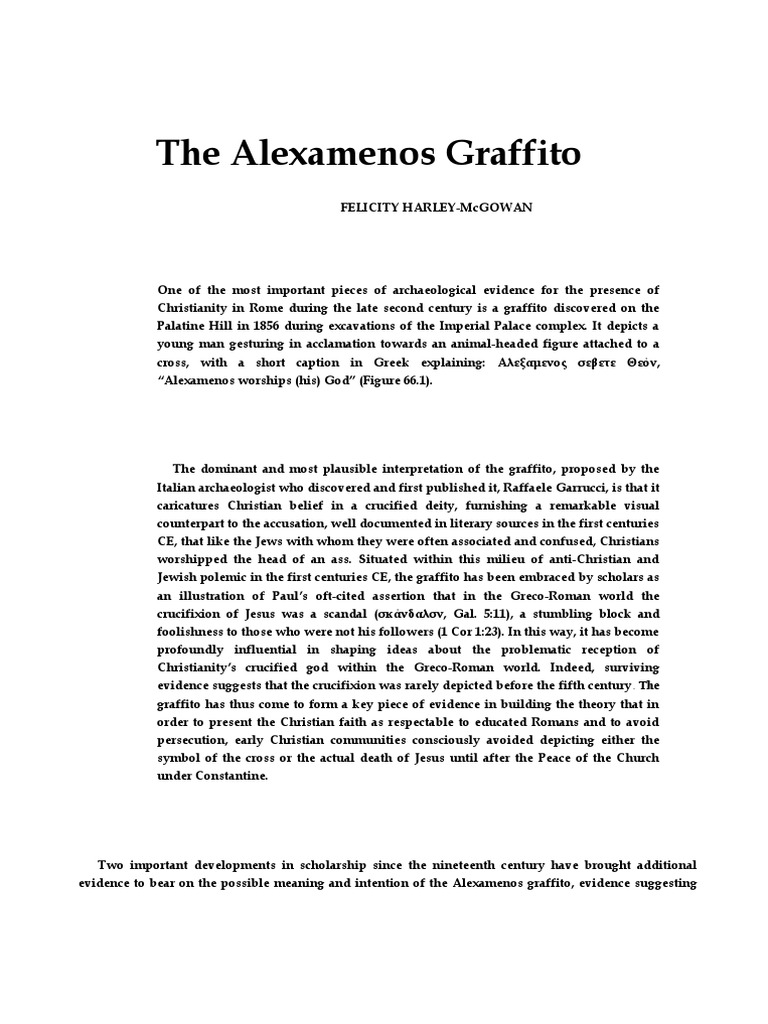 The Alexamenos Graffito in Chris Rastignit Crop | PDF | Crucifixion ...