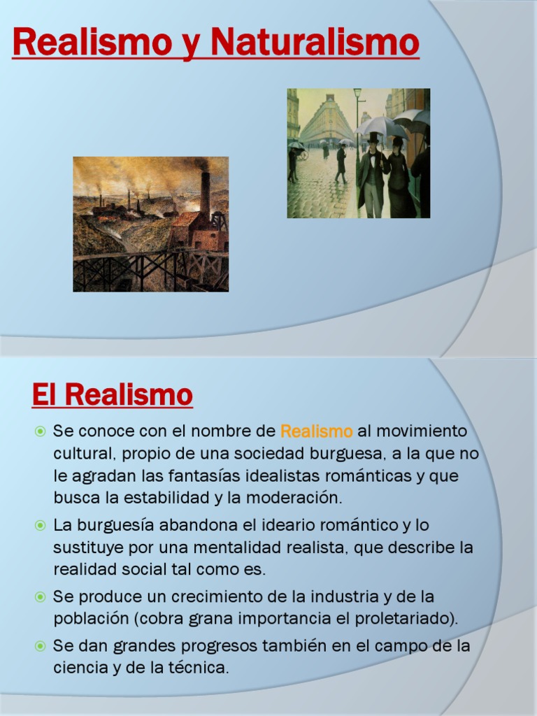 356 - Realismo y Naturalismo | PDF | Realismo literario | Novelas