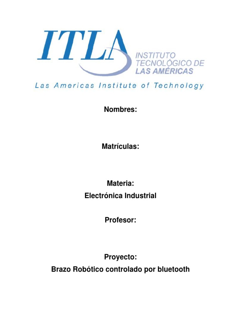 Reporte Brazo Robotico Bluetooth | PDF | Áreas de informática | Informática