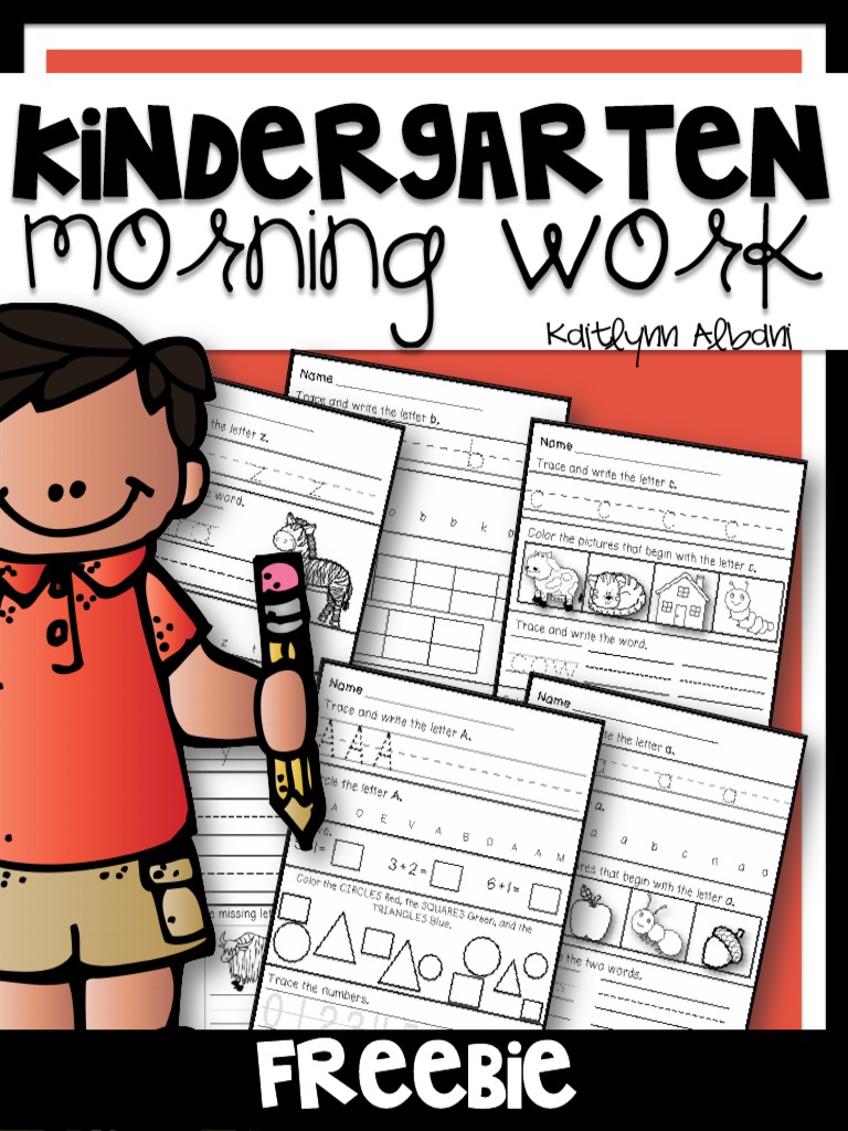 Kindergarten Morning Work Practicewith Lettersand Numbers FREEBIE | PDF
