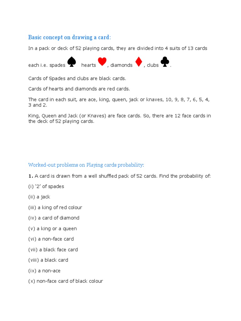 Basic Concept Cards | PDF | Playing Cards | Gaming Devices