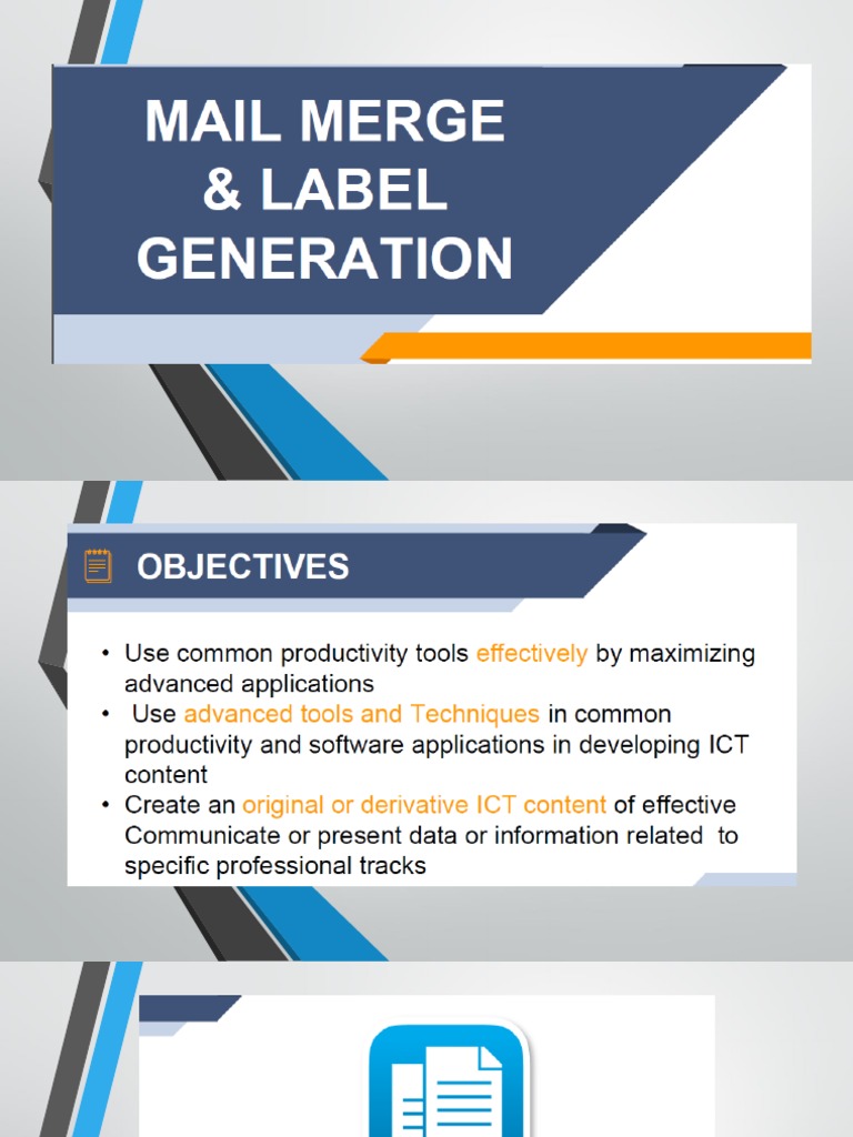 Mail Merge and Label Generation | PDF