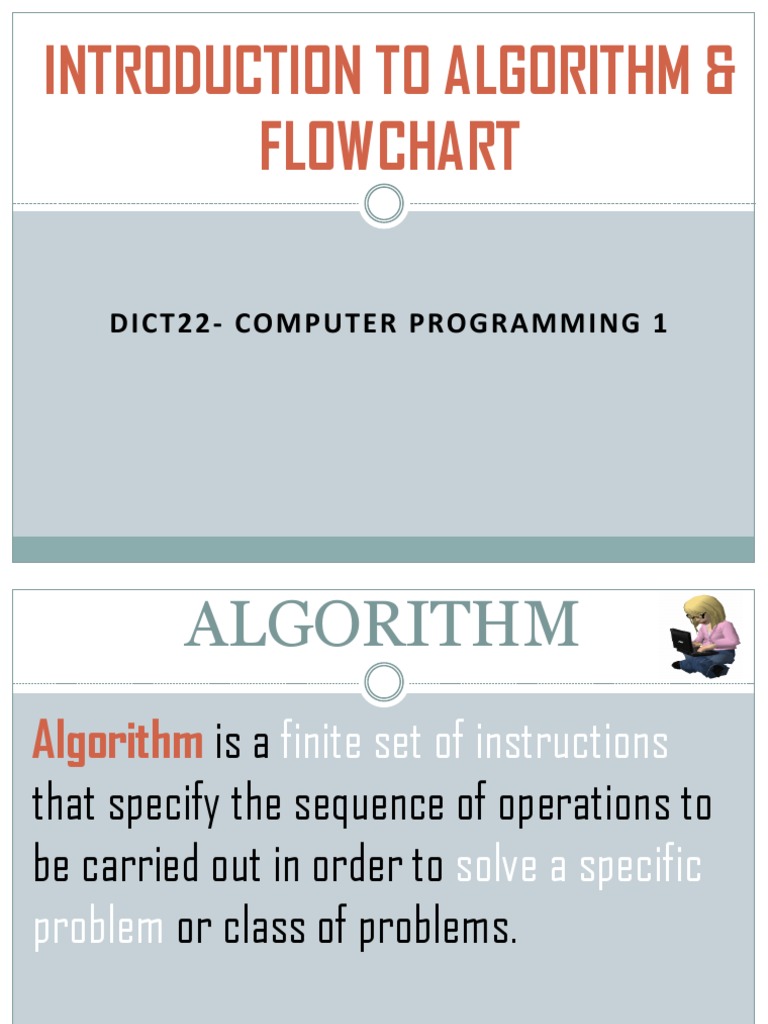 Introduction To Algorithm & Flowchart - L1 | PDF | Algorithms | Control ...