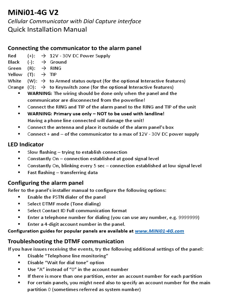 MiNi01 Quick Install Guide | PDF | Telephone | Mobile App
