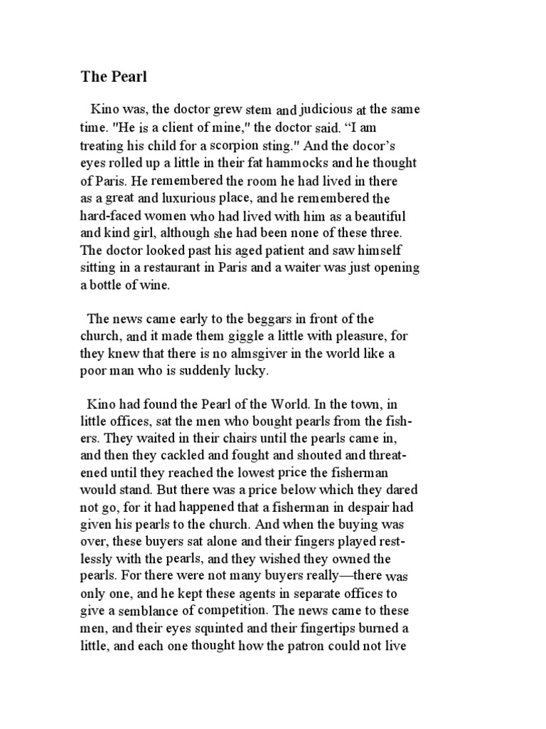 The Pearl by John Steinbeck | PDF