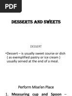 Prepare Desserts and Sweet Sauces | PDF | Desserts | Custard