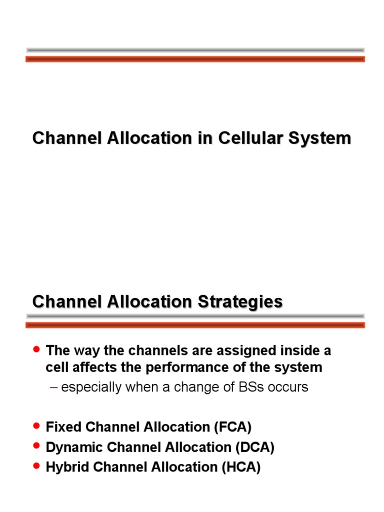 Channel Allocation in Cellular System | PDF | Channel Access Method | Electrical Engineering