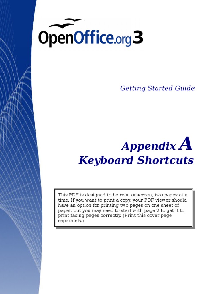 Appendix Keyboard Shortcuts: Getting Started Guide | PDF | Computer Keyboard | Menu (Computing)