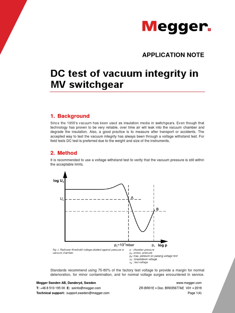 VIDAR-DC Test Vacuum Integrity MV Switchgear AN en | PDF | Vacuum | Switch