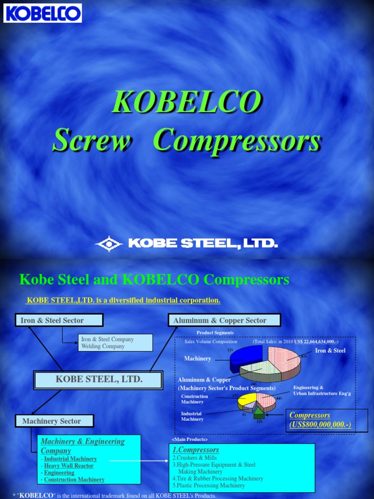 KOBELCO Screw Compressors: Industry-Leading Technology | PDF | Liquids ...