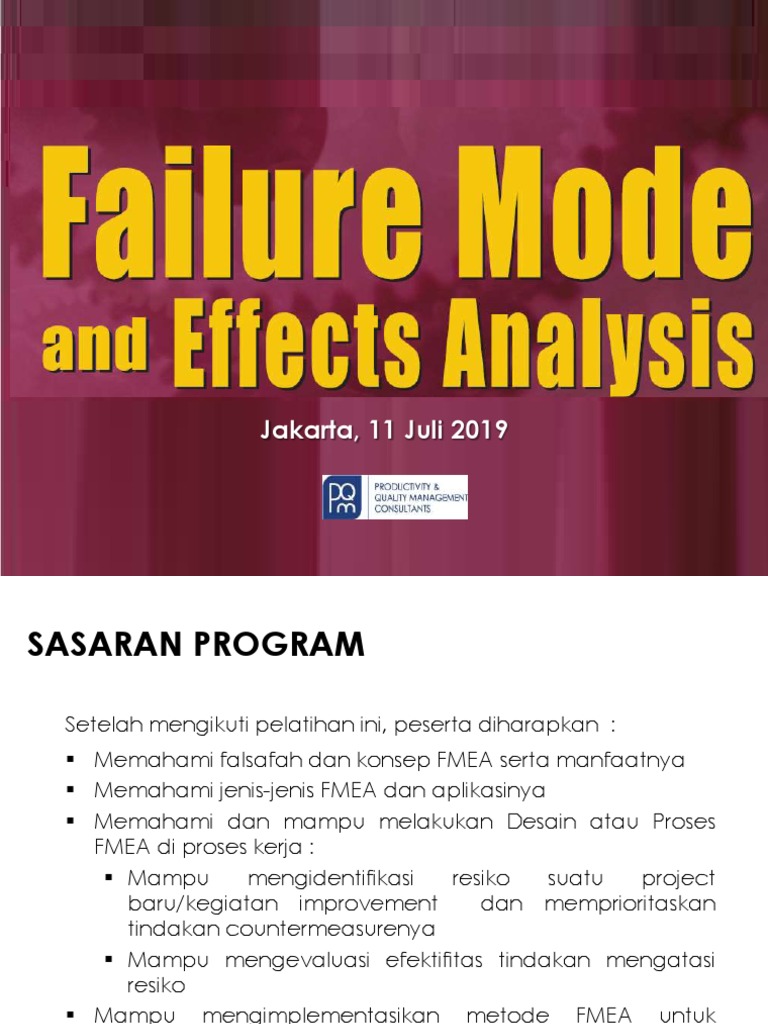 FMEA 4th - 2019 - BAHAN PESERTA - R1 | PDF