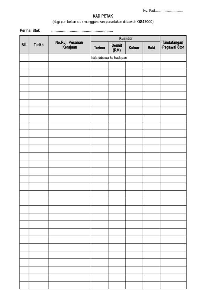 Rekod Stok Envelope Berlogo A4 Size | PDF