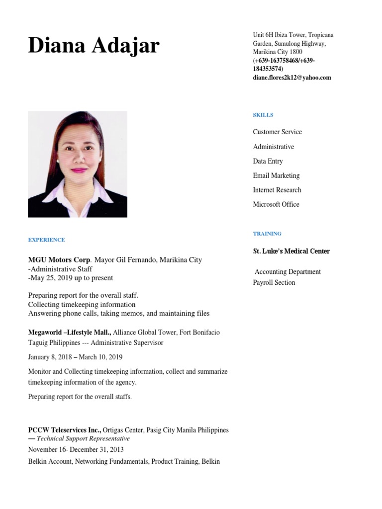 Updated Resume | PDF | Metro Manila | Philippines