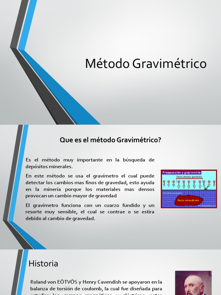 Método Gravimétrico | PDF | Gravedad | Ley de Newton de la gravitación ...
