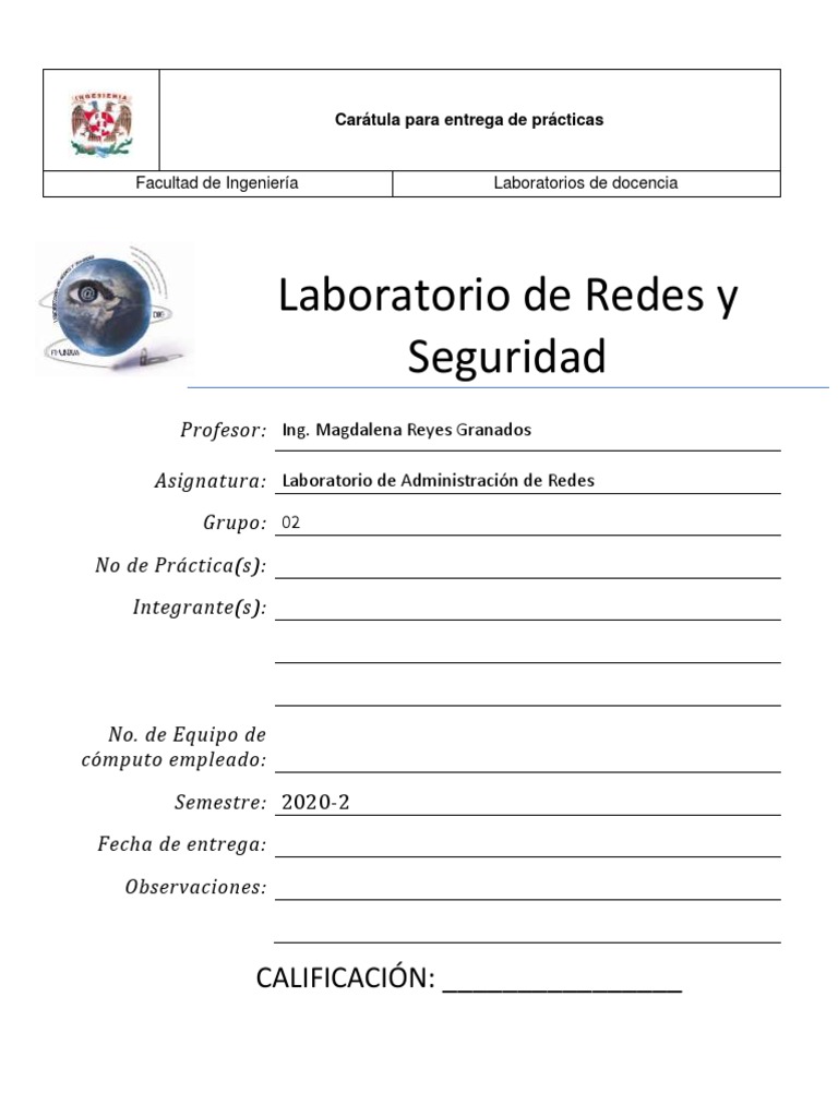 Caratula Admin Redes | PDF