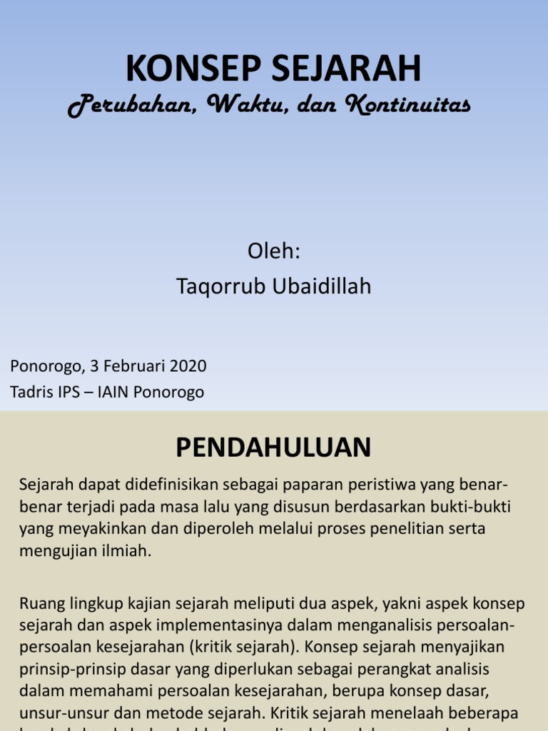 Konsep Sejarah | PDF | Sejarah