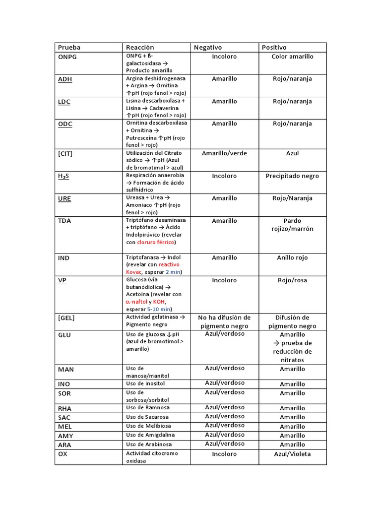 API 20E Lectura | PDF | Compuestos químicos | Química