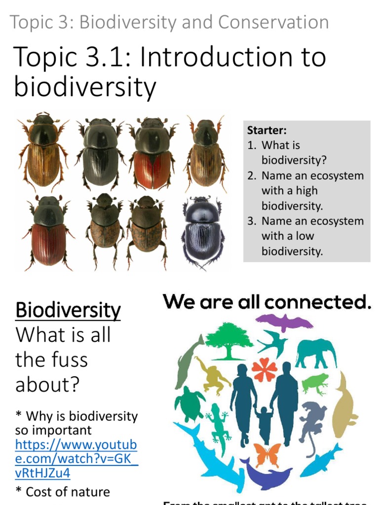 3.1 Introduction To Biodiversity | PDF | Biodiversity | Conservation ...