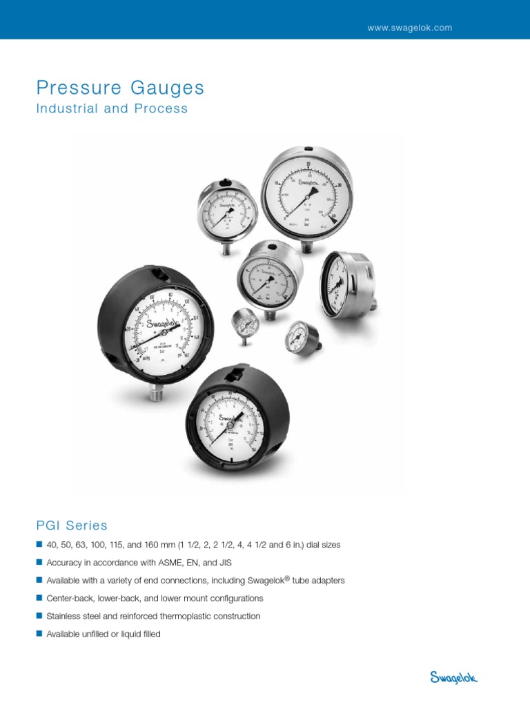 pRESSURE gAUGES | PDF | Pressure Measurement | Pipe (Fluid Conveyance)