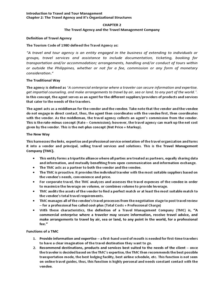 Travel Agency Organizational Structures | PDF | Travel Agency | Sales