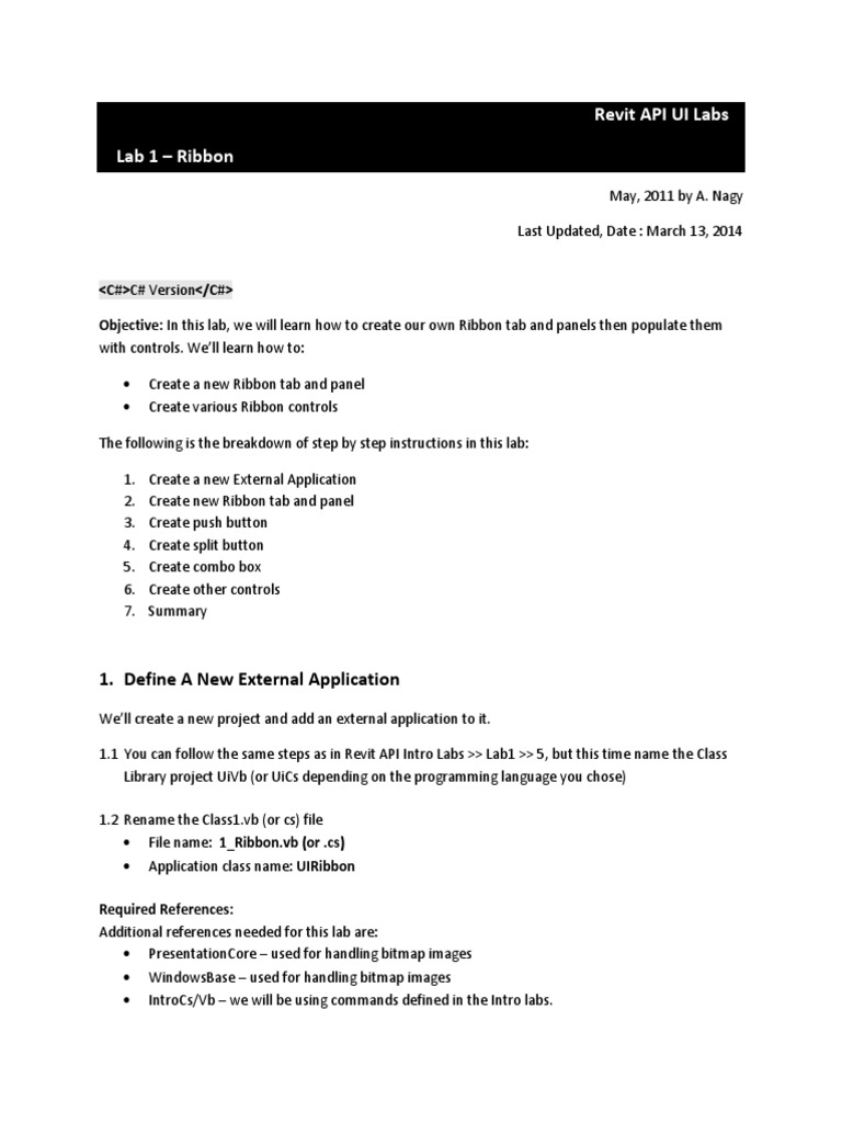Ribbon | PDF | Directory (Computing) | Autodesk Revit