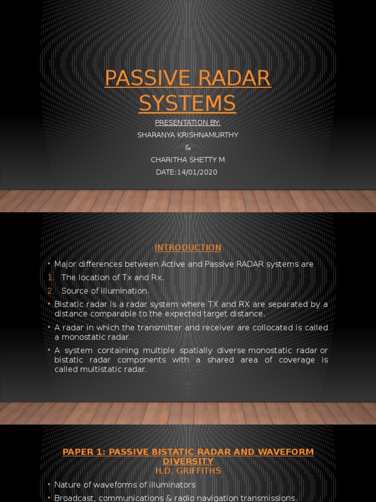 Passive Radar Systems Insights | PDF | Radar | Broadcasting