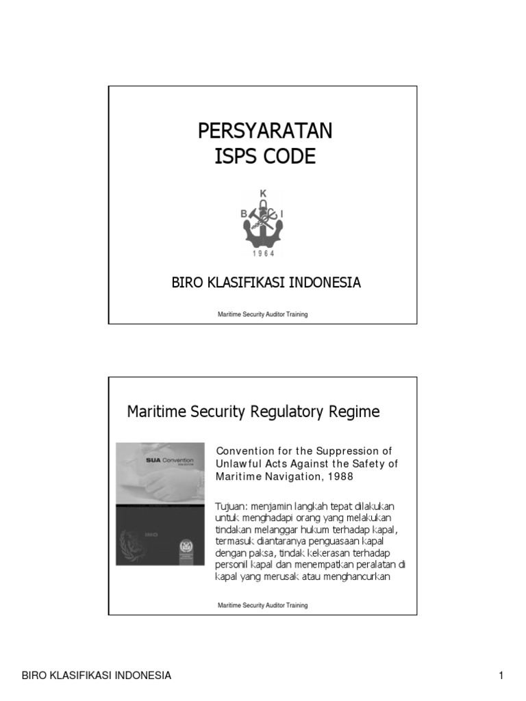 ISPS Code: Maritime Security Training Guide | PDF | Law Of The Sea | Oceans