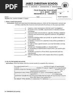 Pre Test Practical Research 2 | PDF | Quantitative Research ...